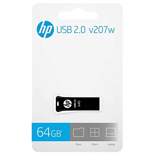 Buy HP USB Drive 2.0 Flash Drive 64GB v207w Black Online From Lotus ...